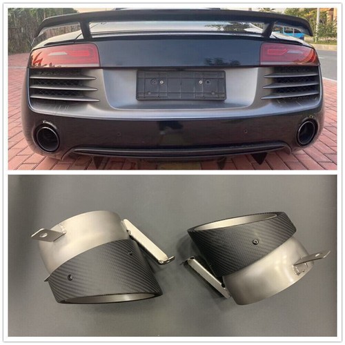 Rear Exhaust Tip Pipe End Pipes Tailpipes For Audi R8 2013-2015 Carbon ...
