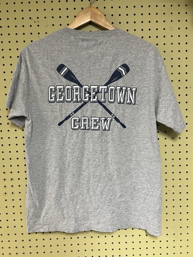 Vtg Medium GEORGETOWN Crew Heather Gray t-shirt Hoyas University USA ...