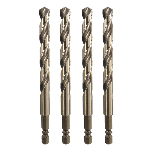 4pcs M35 High Speed Steel Cobalt Twist Drill Bit 9mm Dia 1/4" Hex Shank ...