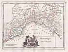 Genova Genua Liguria incisione carta Italia Italy Karte map carta Le ...
