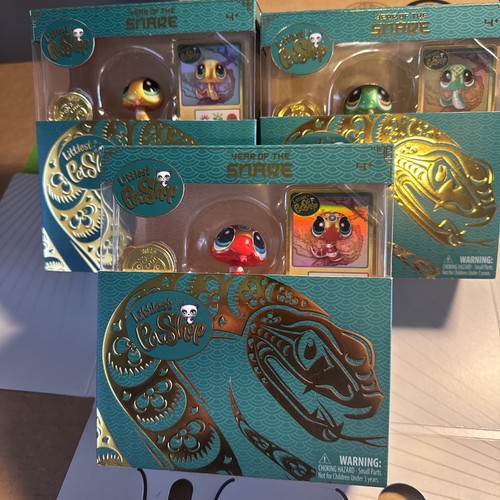 SDCC 2025 Littlest Pet Shop LPS Year of the Snake ALL 3 Gold Red Green ...