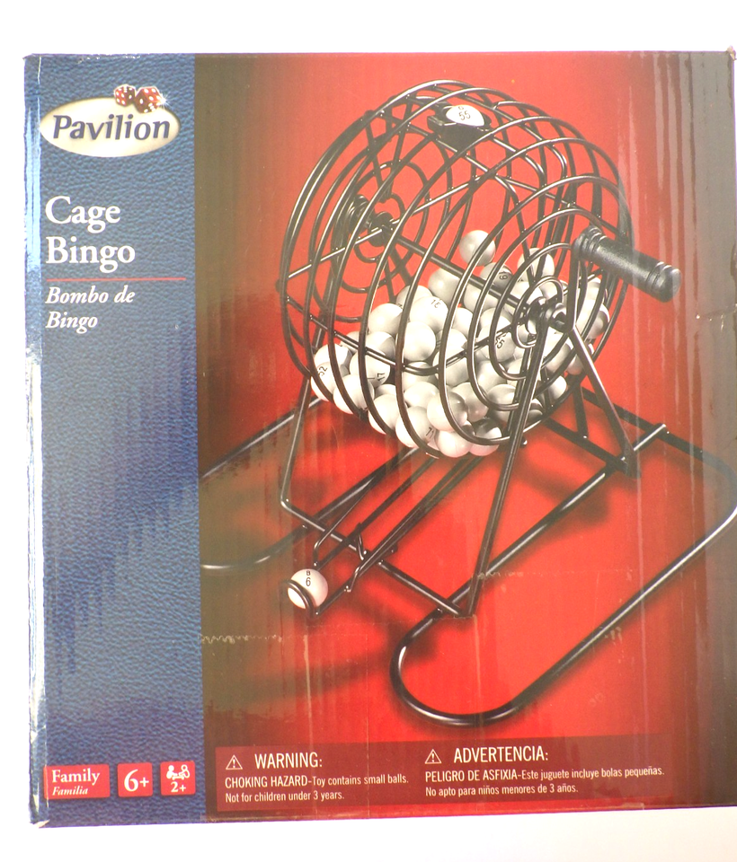 Pavilion Cage Bingo with Automatic Random Ball Selector in Original Box ...