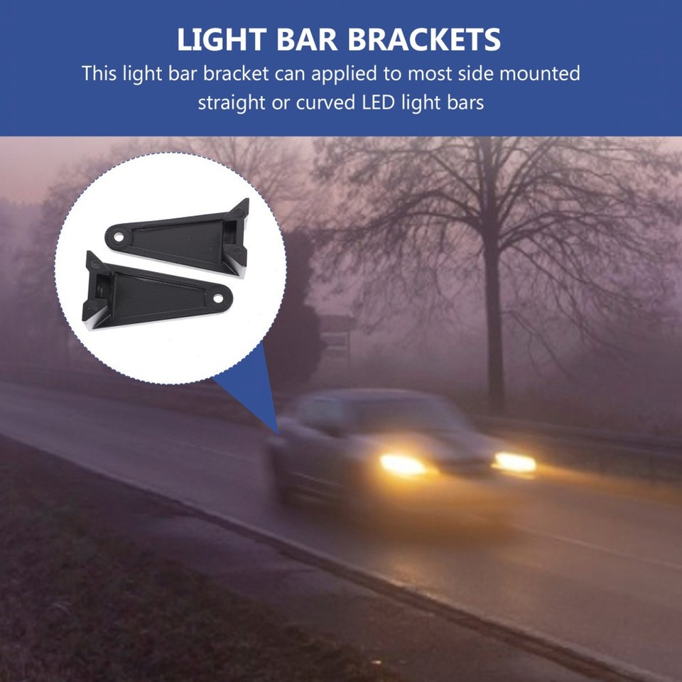 Universal Work LED Light Bar Bracket Bar Side Mounting Rubber Pad ...
