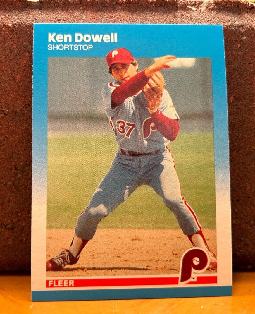 BASEBALL CARD NEW FRESH FROM PACK FLEER 1987 UPDATE KEN DOWELL PHILLIES ...
