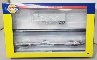 Trailer Train F89F Flat Car 152199 with 40' Real Co Trailer Athearn ...