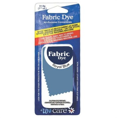 Uni-Care Fabric Dye Powder Royal Blue | eBay Australia
