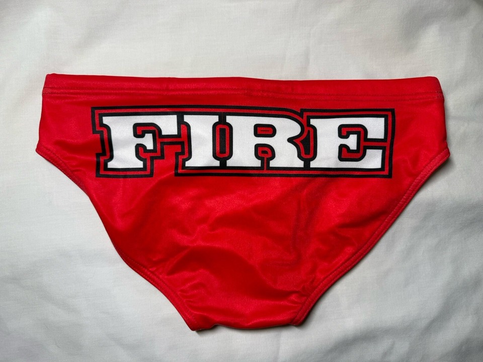 Mens Turbo Water Polo Speedo SM / 30 Fire Fighters Swim Brief | eBay