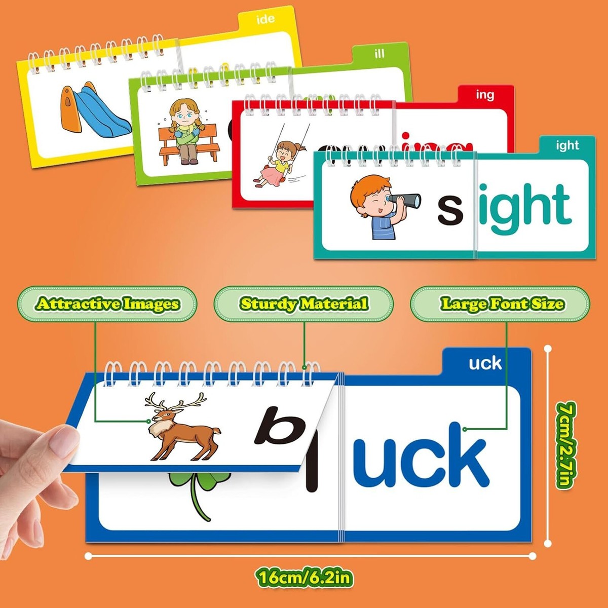 Interactive Reading Tools For Kids Read And Rhyme Flip Books - 30 Word ...
