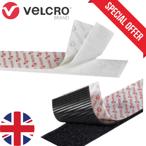 VELCRO® Self Adhesive Hook & Loop Tape Sticky Backed Fastener PS14 Strong | eBay UK
