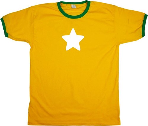 Star Ringer T-Shirt - Curved, Indie, 90s, 00s, Punk, Various Colours | eBay