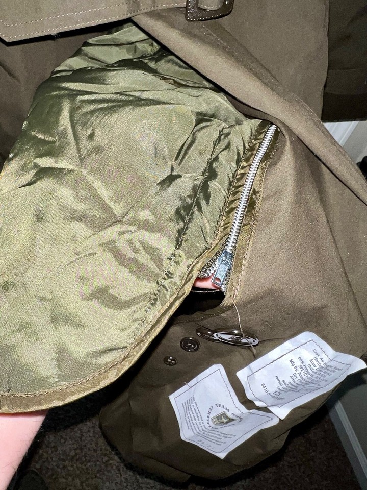 US Army AGSU Pink and Greens Trench All Weather Coat FEMALE Size 12 L ...