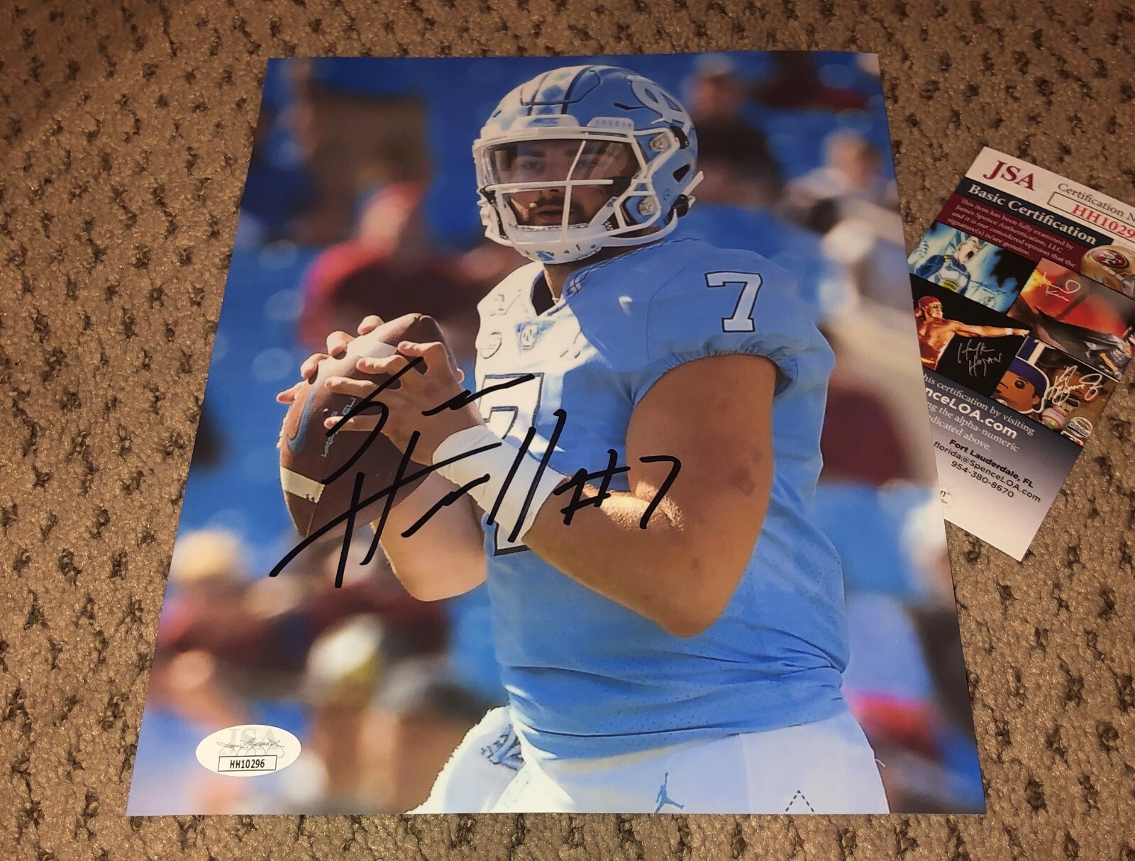 SAM HOWELL SIGNED 8X10 PHOTO JSA UNC FOOTBALL AUTOGRAPH NORTH CAROLINA ...