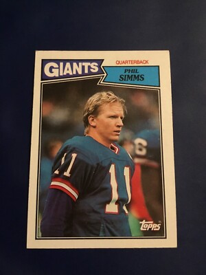 1987 Topps # 10 PHIL SIMMS New York Giants Football Card NFL Hot | eBay