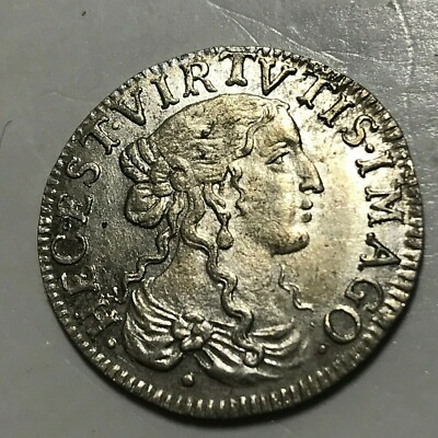 1666 FRANCE SILVER 1/12 ECU DOMBES ANNE-MARIE LOUISE RARE HIGH GRADE ...