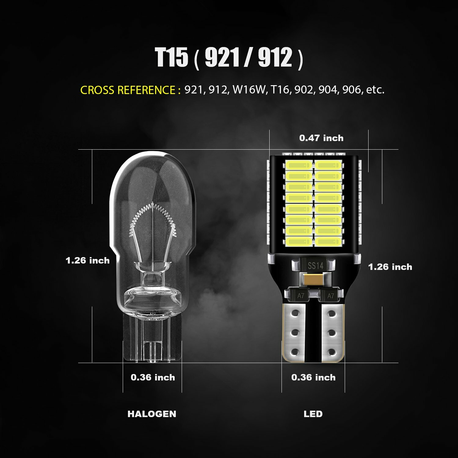 JDM ASTAR 2x LED Backup Reverse Light Bulbs T15 for Nissan Frontier ...