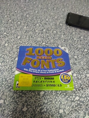 1000 Best Fonts Family Clip Art CD-ROM Windows PC Cosmi Graphic Design ...