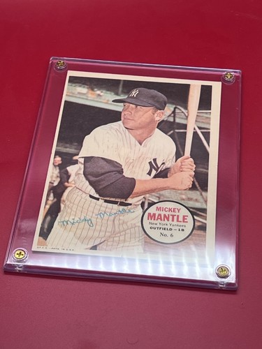 1967 Topps Mickey Mantle Pin-Ups Mini Poster #6 with Hard Case | eBay