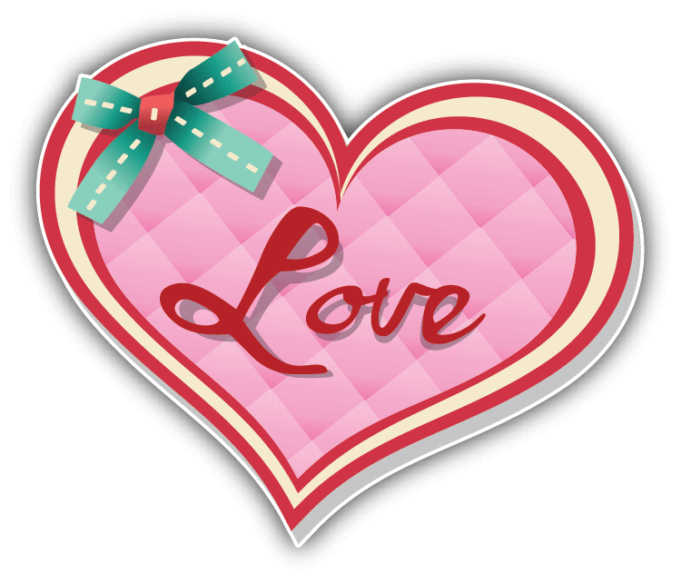 Heart Love Valentine's Day Vintage Car Bumper Sticker Decal ''SIZES ...
