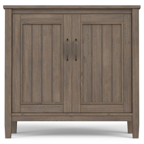 Lev SOLID WOOD 32 inch Wide Storage Cabinet with Doors Set of 2 in ...
