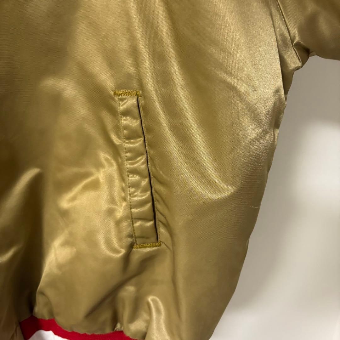 90s chalk line 49ers stadium jacket made in USA worn … - Gem