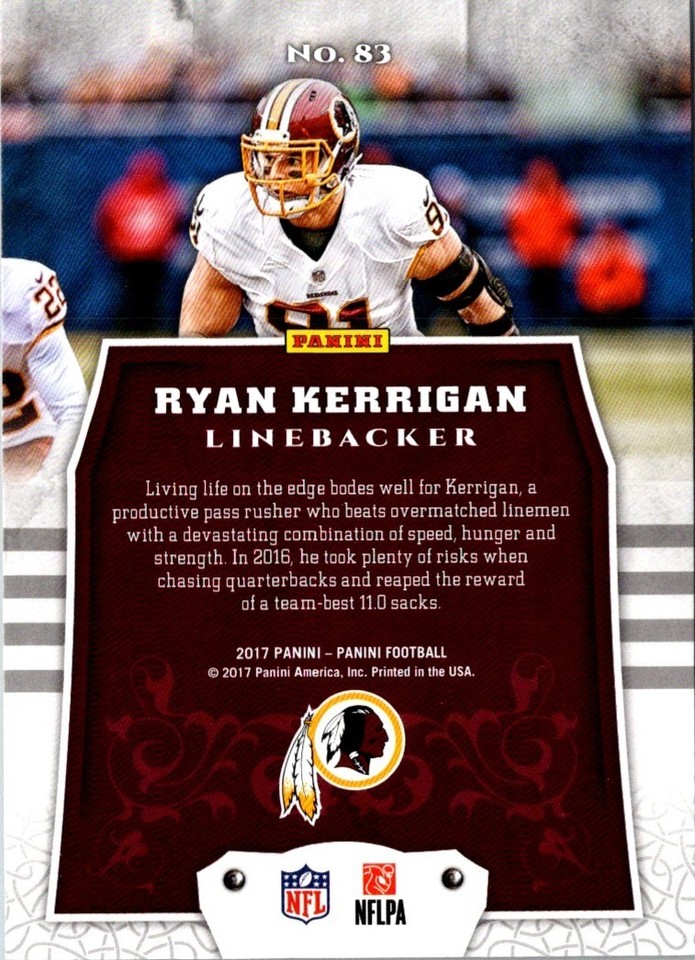 2017 Panini Ryan Kerrigan #83 Washington Redskins Football Card | eBay