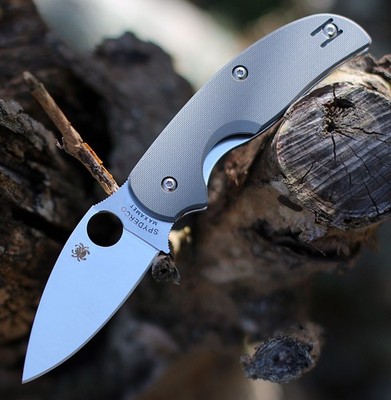 SPYDERCO SAGE 1 FOLDING KNIFE MICRO MELT MAXAMET STEEL GRAY G-10 ...