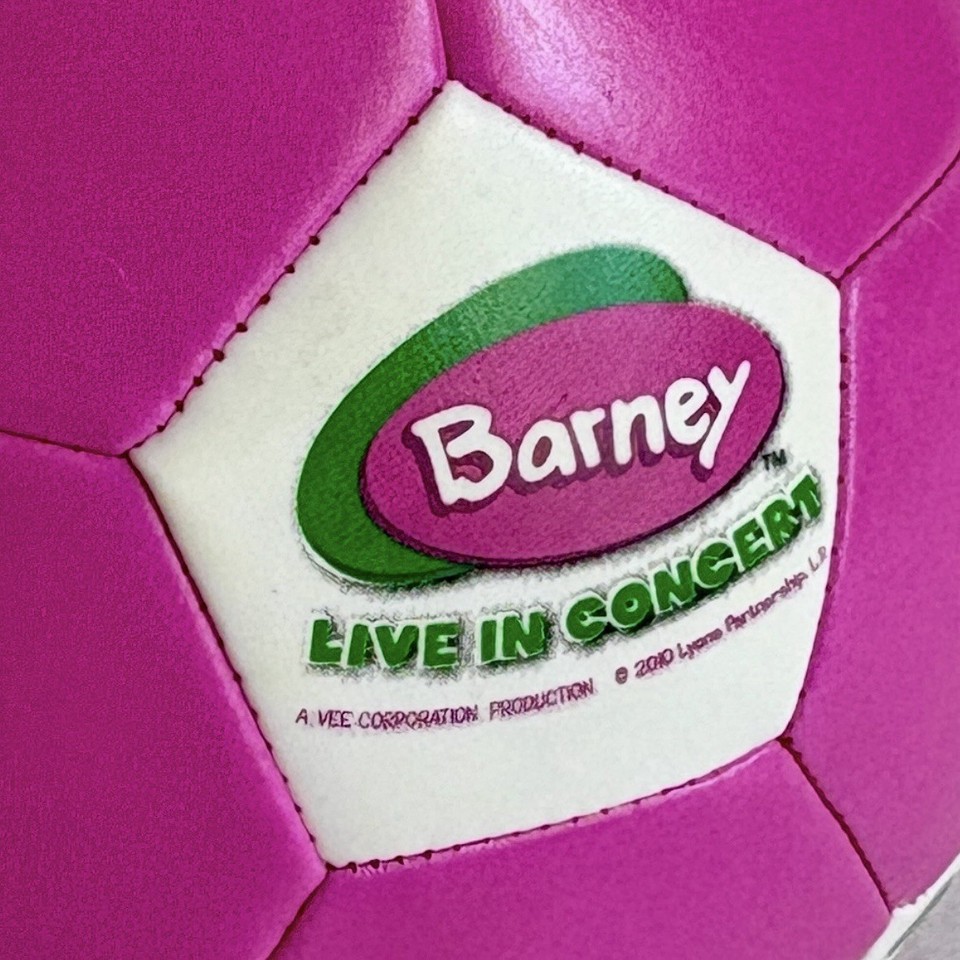 Barney Live in Concert Soft Soccer Ball 2010 VEE Corp Rare Plush Toy ...