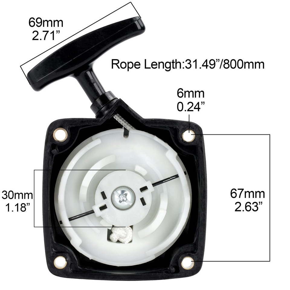 Pull Starter Replacement 43cc-52cc 2hp Predator Earth Augers 63022 ...