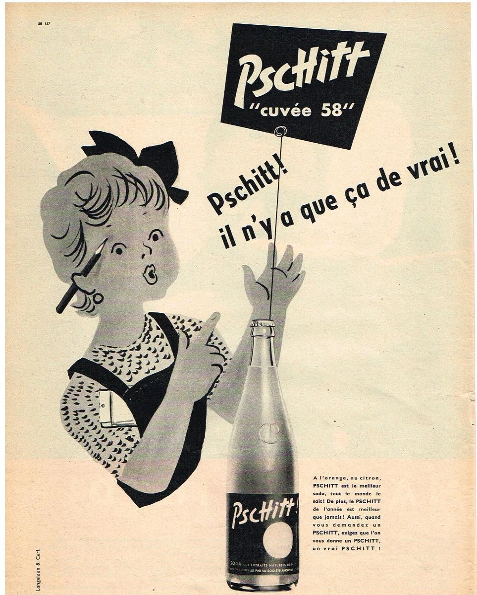 ANCIENNE PUBLICITE JOSEPHINE BAKER SODA LIMONADE PSCHITT, 42% OFF