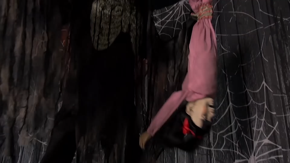 7 Ft Towering Boogeyman Animated Prop Haunted House Halloween Skeleton ...