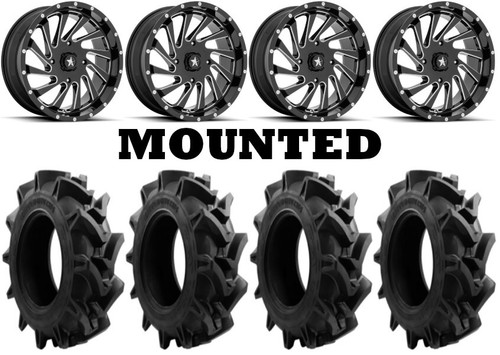 Kit 4 EFX MotoHavok Tires 40x9.5-24 on MSA M46 Blade Black Wheels CAN ...