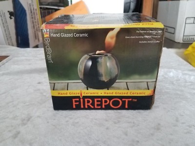 Firepot Hand Glazed Ceramic Black Beige Green by Bird Brain (NEW) | eBay