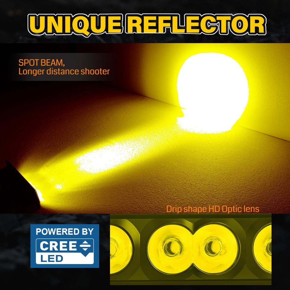 2X 8" 120W Flush Mount Cree LED Work Light Bar Spot Pods Driving ...