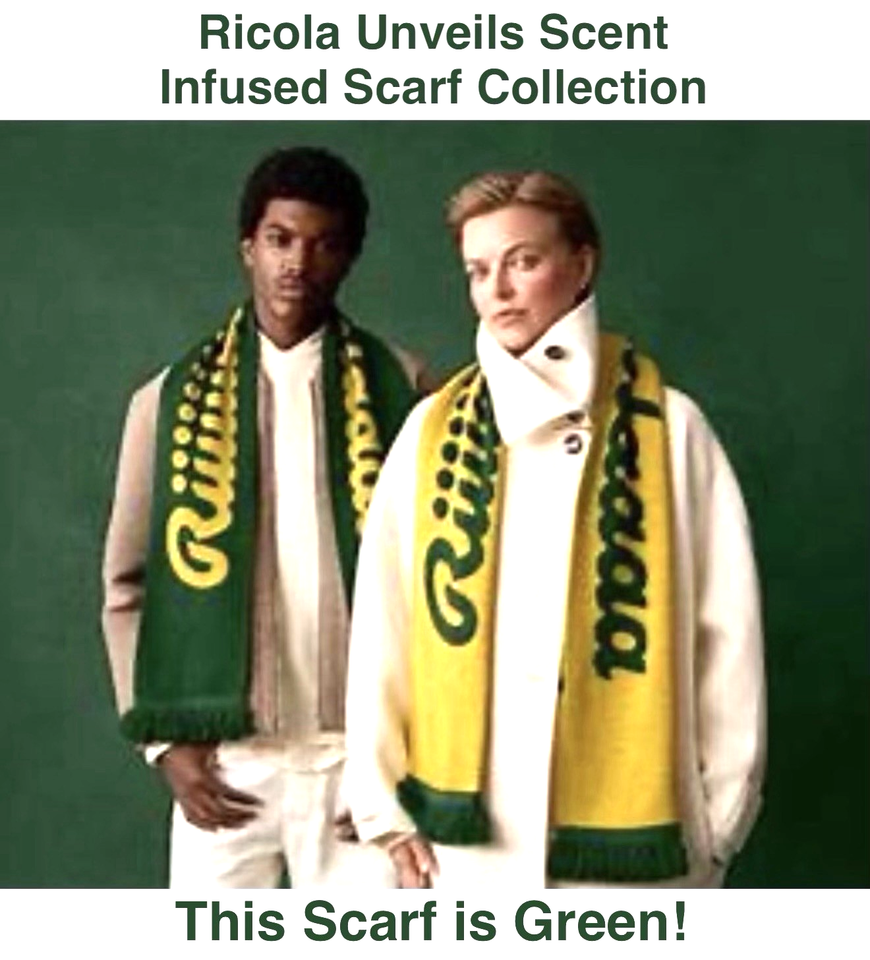 Ricola Scented Scarf Peppermint Green w Yellow Lettering '26 Limited ...