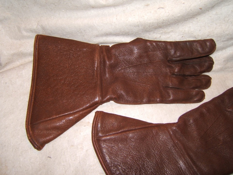 ww2 wwii british royal air force raf pilots brown leather flight gloves ...