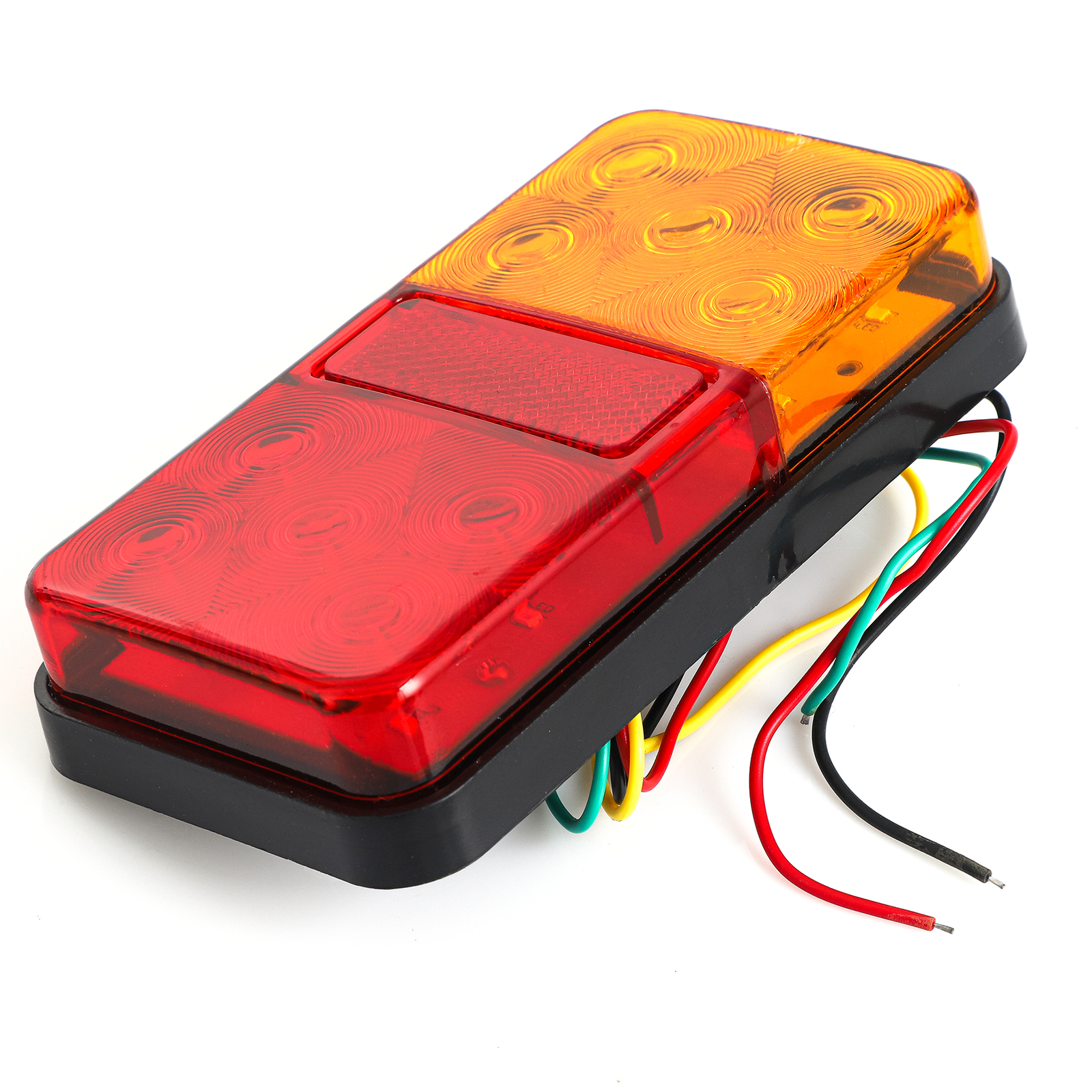 LED Stop Tail Light+Number Plate light & 8m 5 Core Wire & 7 Pin Flat ...