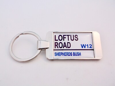 QPR STADIUM ROAD BADGE STREET SIGN KEYRING KEY FOB KEYFOB PIN CHAIN ...