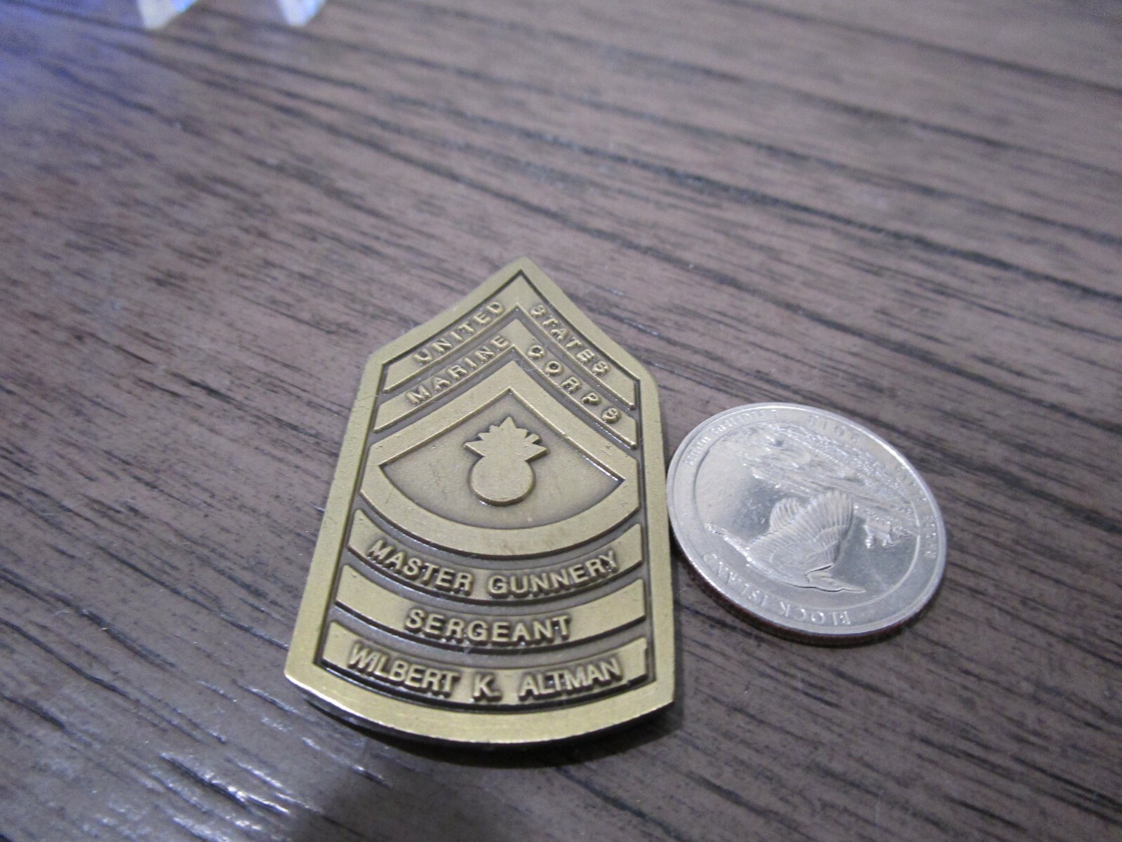 USMC Master Gunnery Sergeant Wilbert K Altman Challenge Coin #79L | eBay