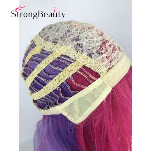 Long Blue Purple Pink Gradient Cosplay Wigs High Temperature Wire Wigs ...