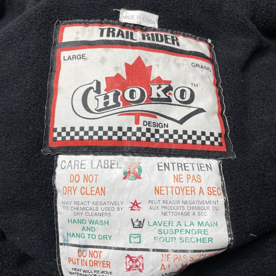 Vintage Choko Design Trail Rider Snowmobile Jacket Purple/Yellow/Black ...