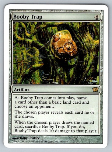 MTG Magic the Gathering 9th Edition Bobby Trap Regular Rare 289/350 NM ...