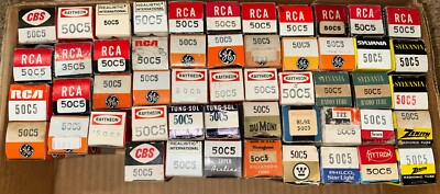 50C5 Vacuum Tubes Lot Of 52 Sylvania GE RCA Tungsol Etc NIB | eBay
