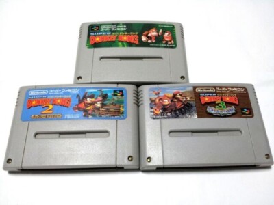 DONKEY KONG 1 2 3 Games Cartridge Only S Famicom SFC SNES Japanese ...