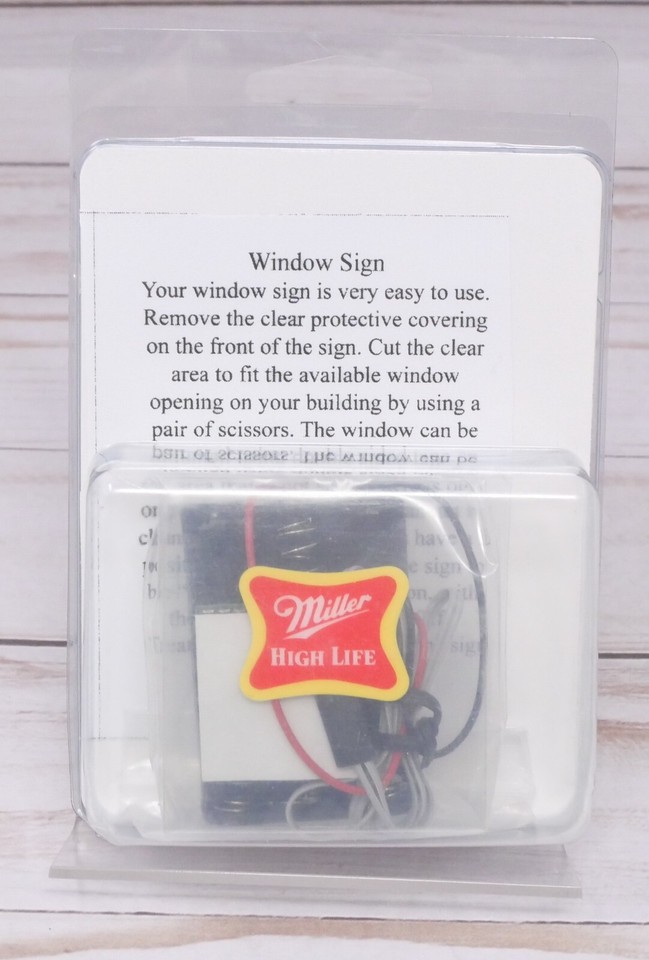 Miller Engineering 7777, Miller High Life Beer Neon Window Sign, HO / O Scale | eBay