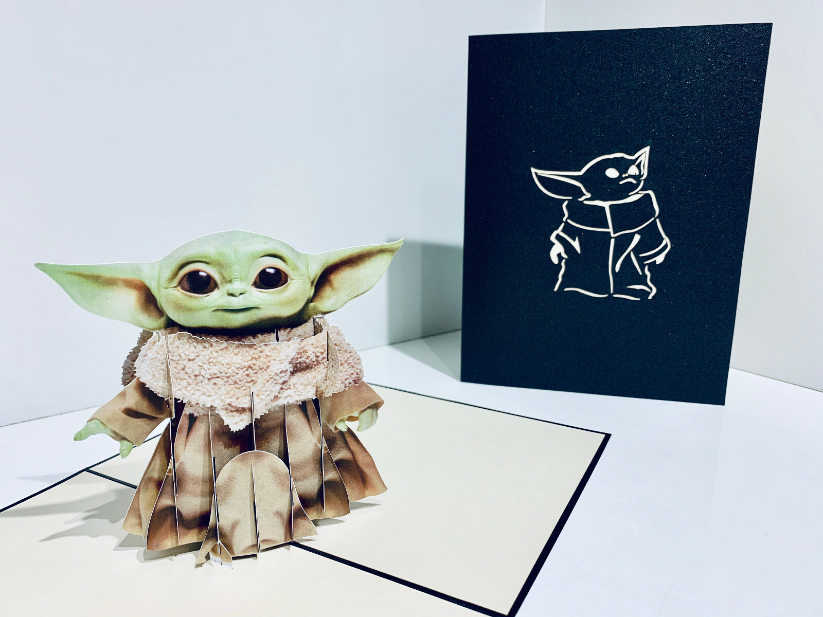Origami Pop Cards BABY YODA STAR WARS 3D Pop Up Greeting Card Happy ...