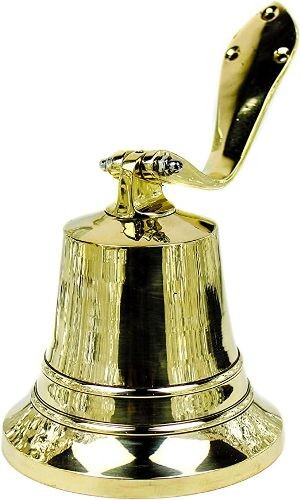 Solid Brass Bell Wall Mount, Raised and Engraved Detailing, 4" | eBay