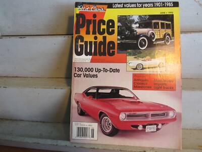 OLD CARS PRICE GUIDE Magazine JUNE 1992 | eBay