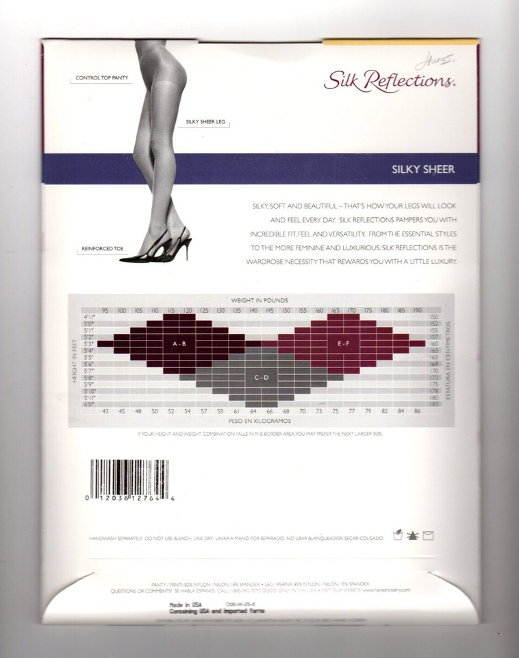 2 - Women's HANES Silk Reflections silky sheer Barely There pantyhose ...