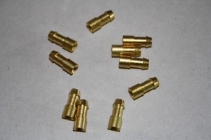 BRASS BULLET CONNECTORS CONNECTOR CRIMP CRIMPS TERMINALS WIRE CABLE X ...