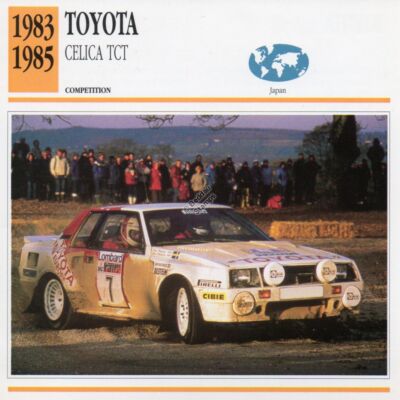 1983-1985 TOYOTA CELICA TCT Racing Classic Car Photo/Info Maxi Card ...